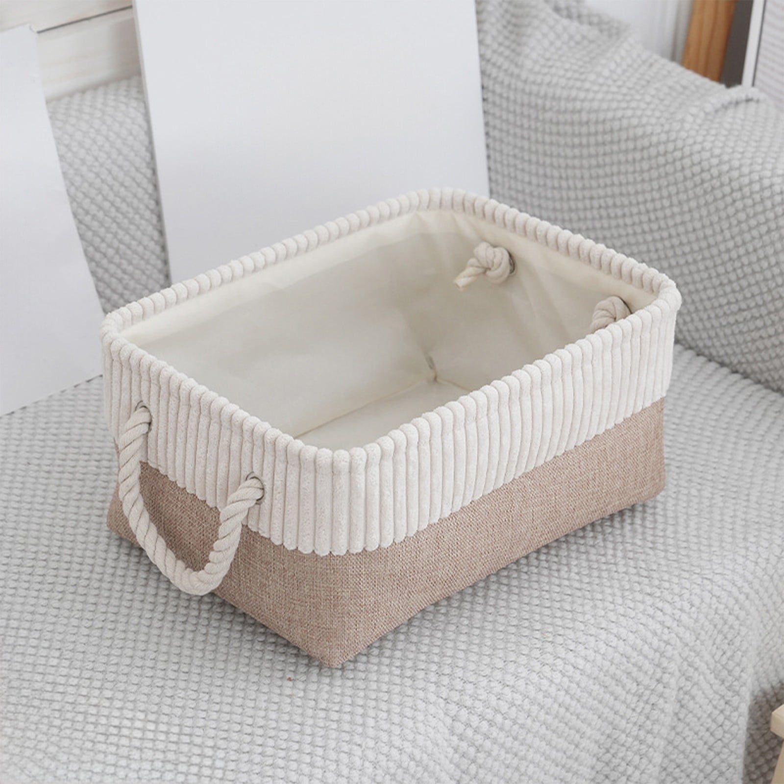 Foldable Storage Basket, Collapsible Fabric Storage Bin with Handles ...