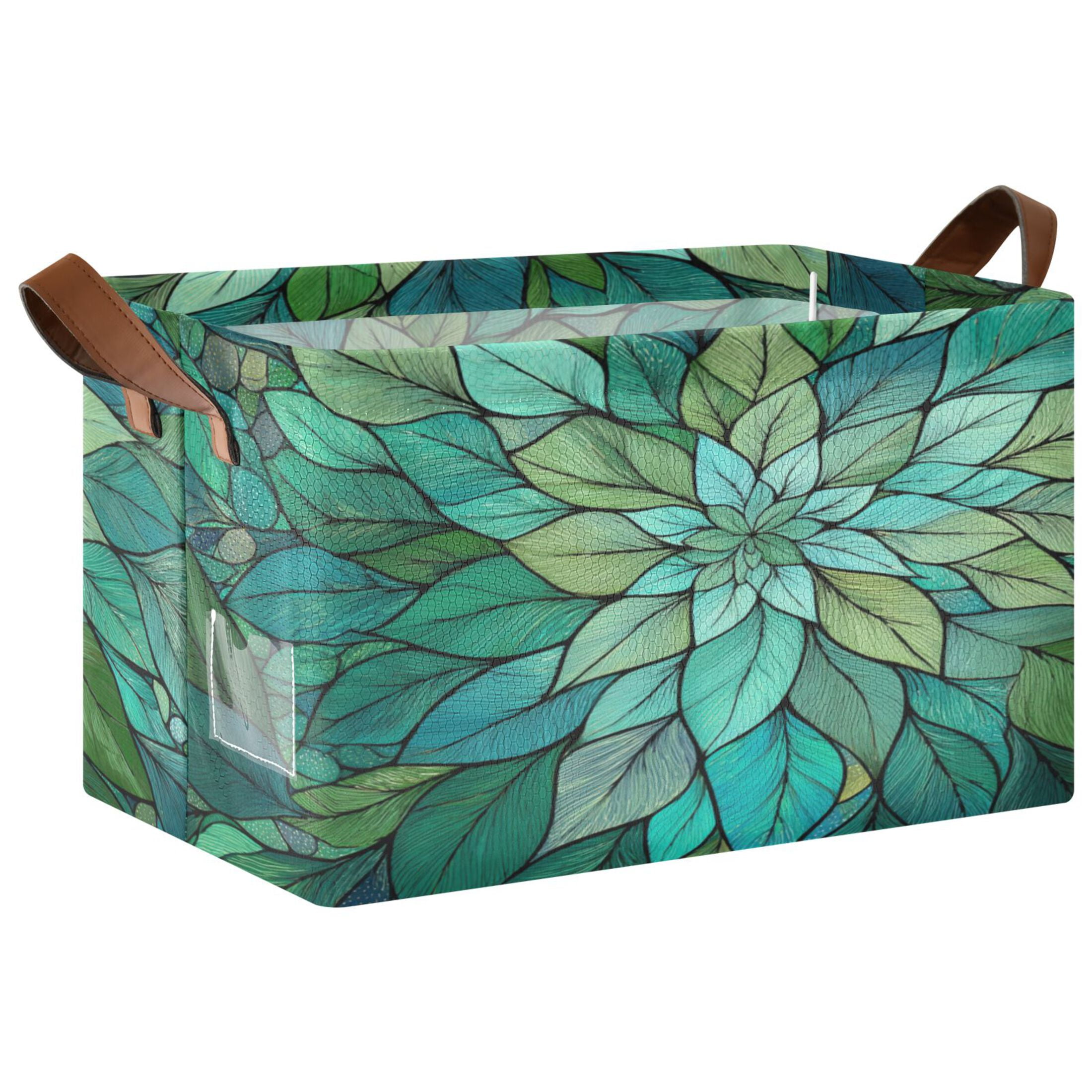 Foldable Storage Basket Waterproof Fabric Features Metal Frame + Hollow ...