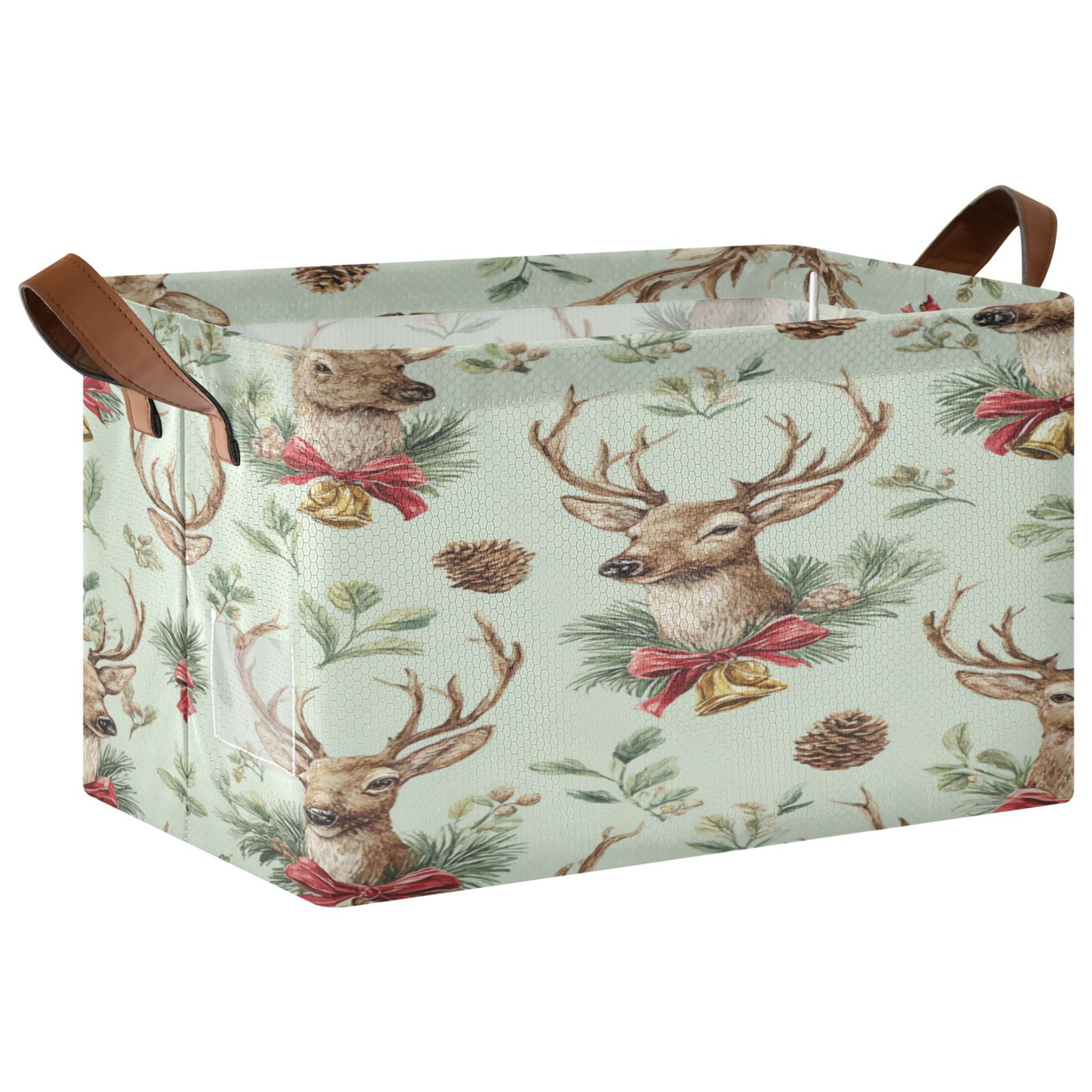 Foldable Storage Basket Waterproof Fabric Features Metal Frame + Hollow ...