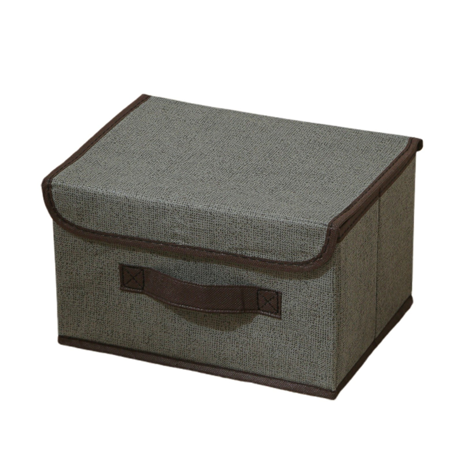 Foldable Storage Basket with Lid & Handle - Single Handle Fabric ...