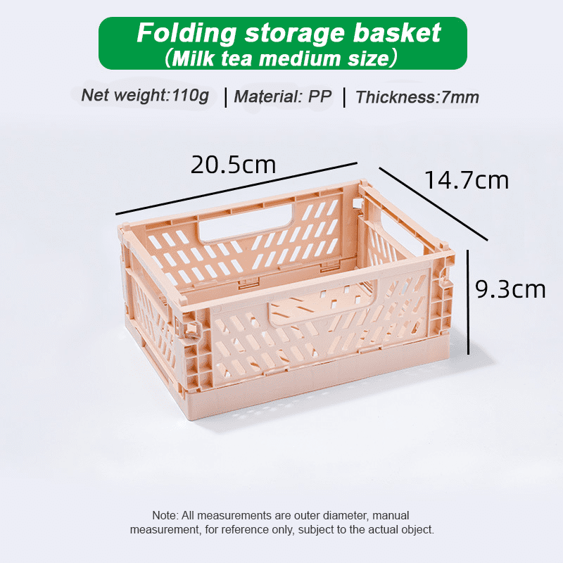 Foldable Storage Baskets Case Folding Storage Crate for Home Kitchen ...