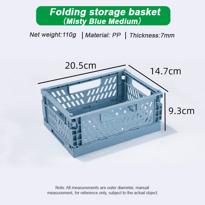 Foldable Storage Baskets Case Folding Storage Crate for Home Kitchen ...