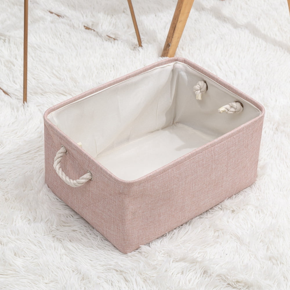 Foldable Storage Baskets with Drawstring Handles Open Storage Bins ...