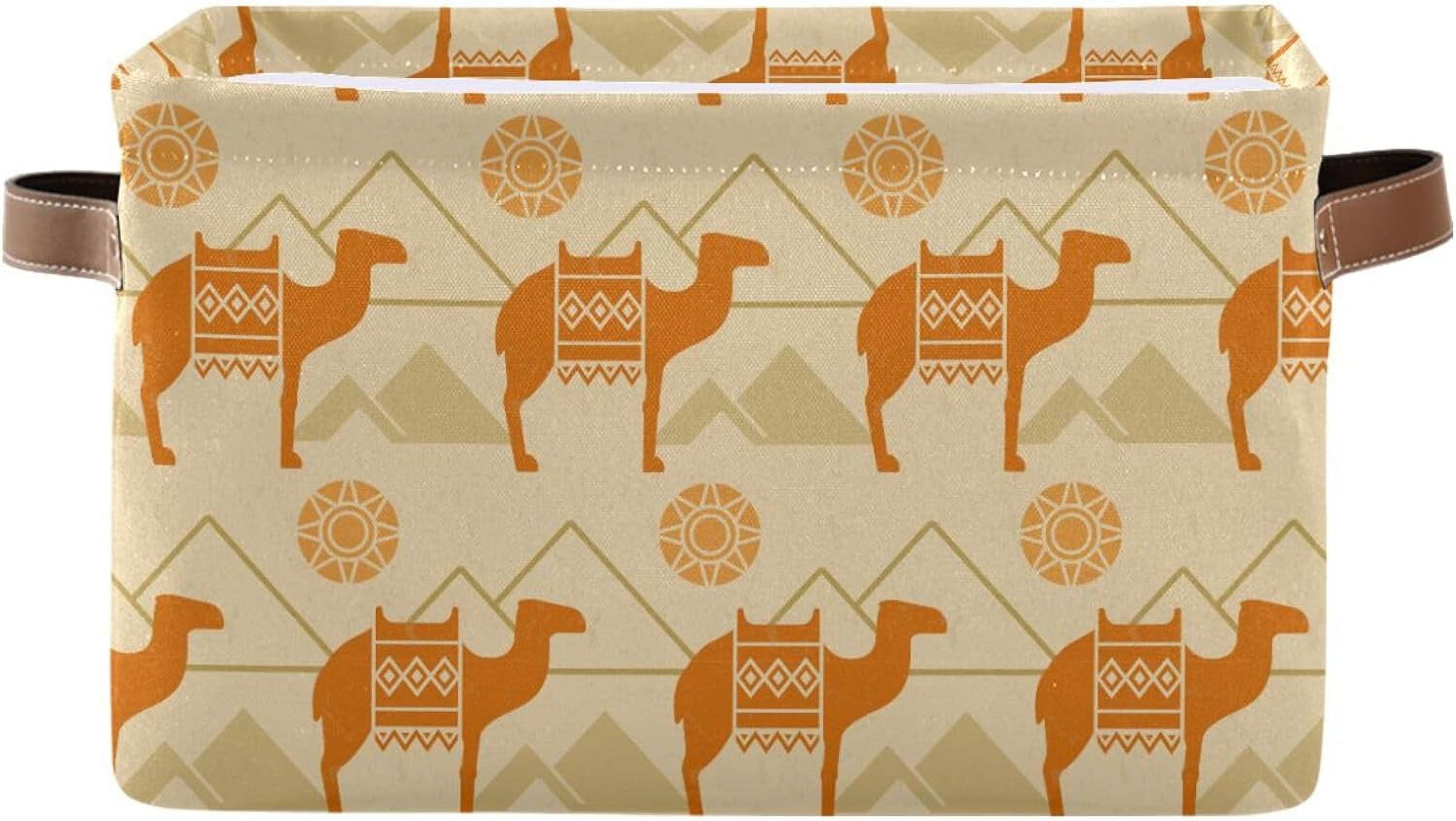 Foldable Storage Bin Camels Fabric Storage Baskets Collapsible Shelf ...