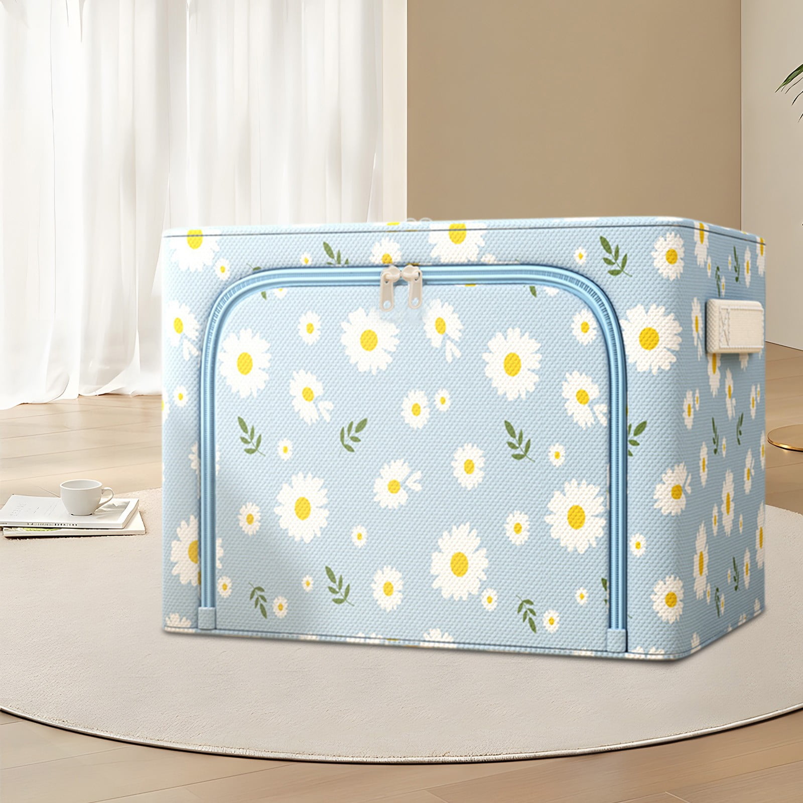 Foldable Storage Bin,Daisy Print Storage Box,Foldable Closet Organizer ...