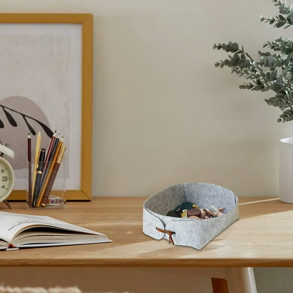 Foldable Storage Bin, Fabric Collapsible Organizer Box, Gray Nylon and ...