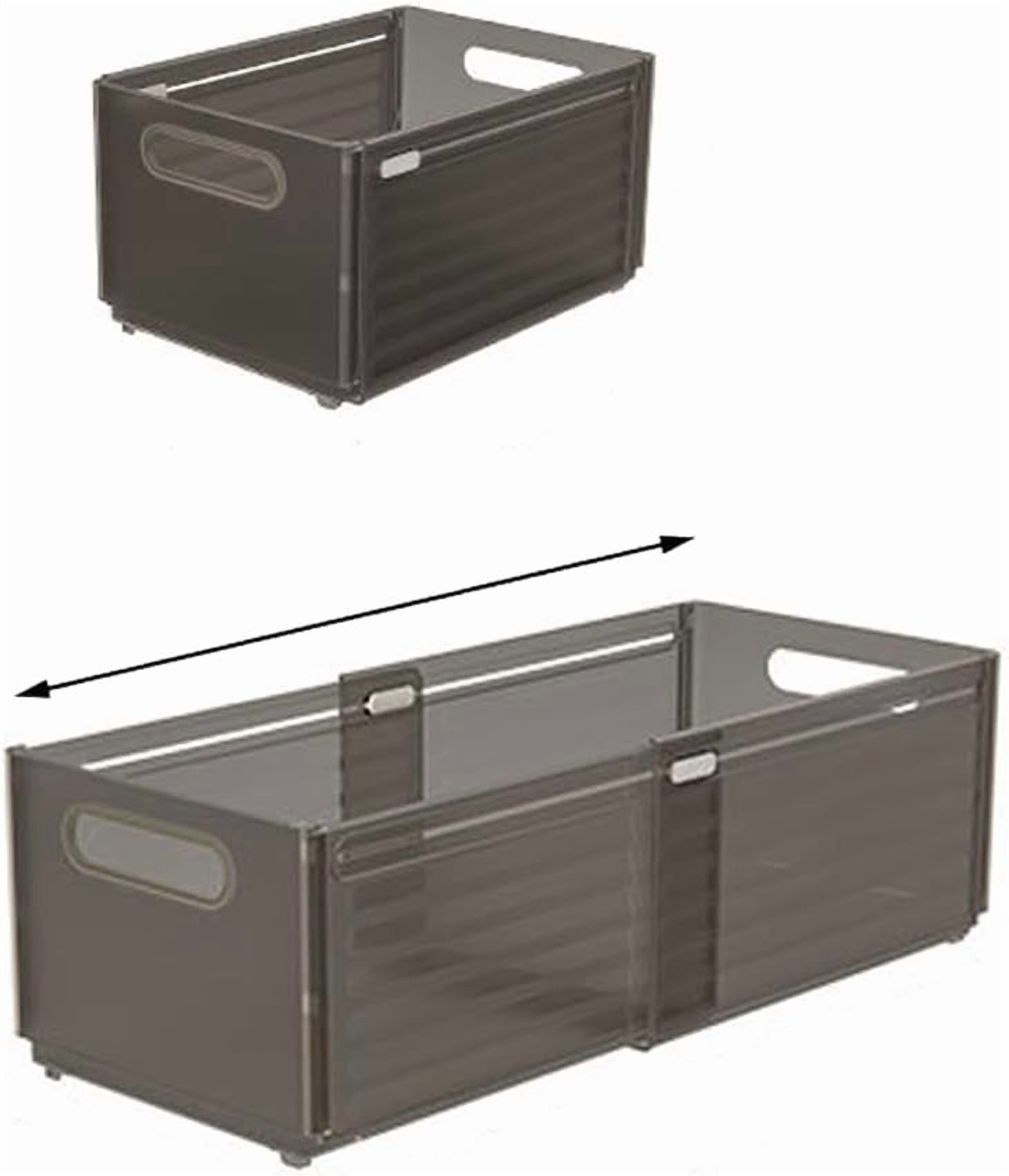 Foldable Storage Bins, 2 Pack Plastic Expandable Boxes for Organizing ...