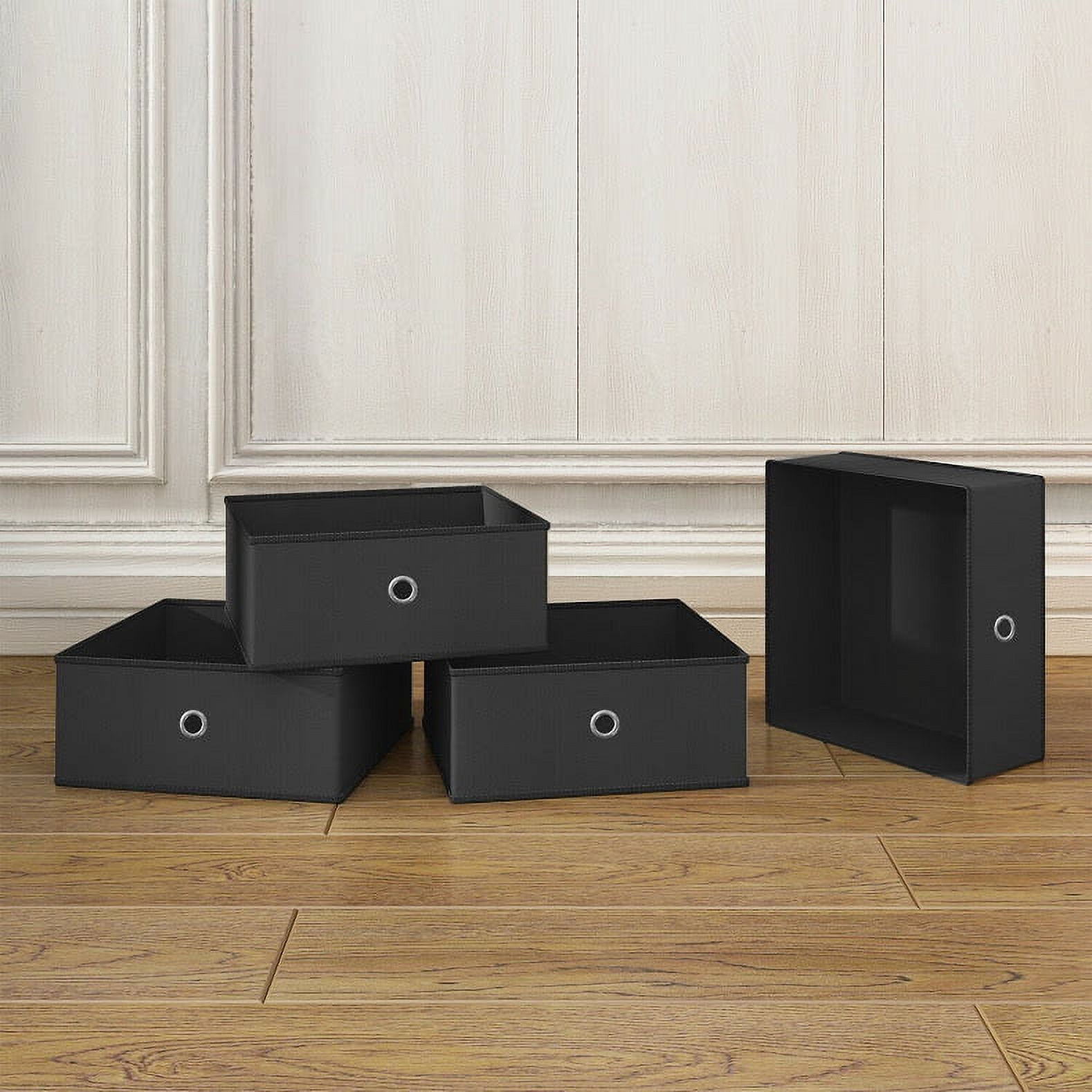 Foldable Storage Bins Cubes Fabric Cubby Basket Drawers Organizer, Set ...