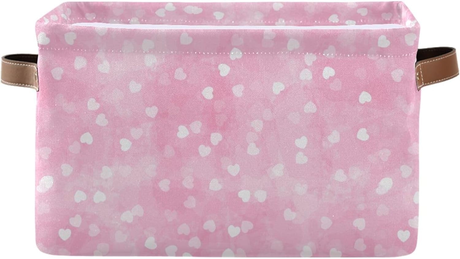 Foldable Storage Bins Cute Hearts Fabric Storage Baskets Collapsible ...