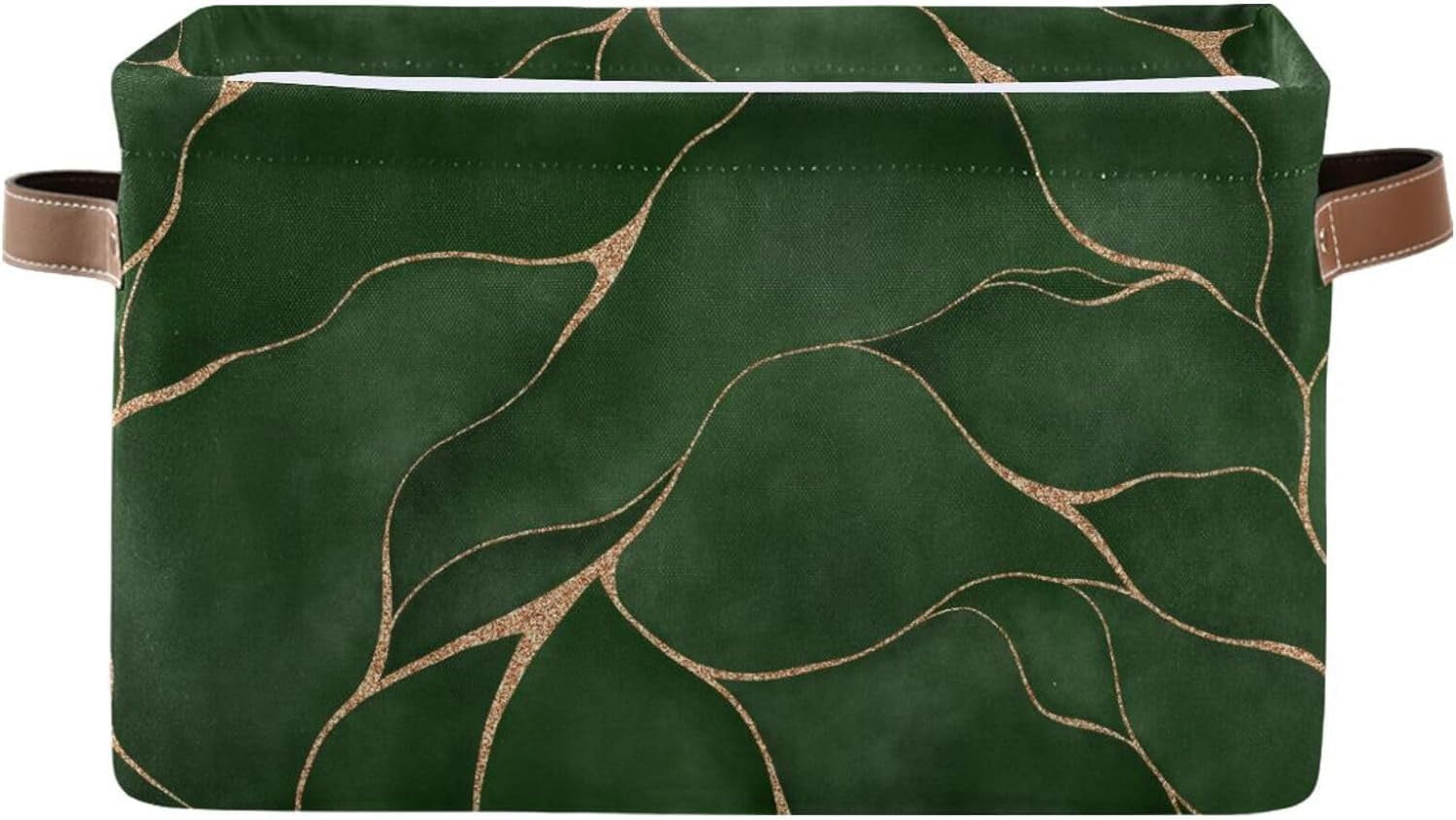 Foldable Storage Bins Golden Line Liquid Marble Fabric Storage Baskets ...