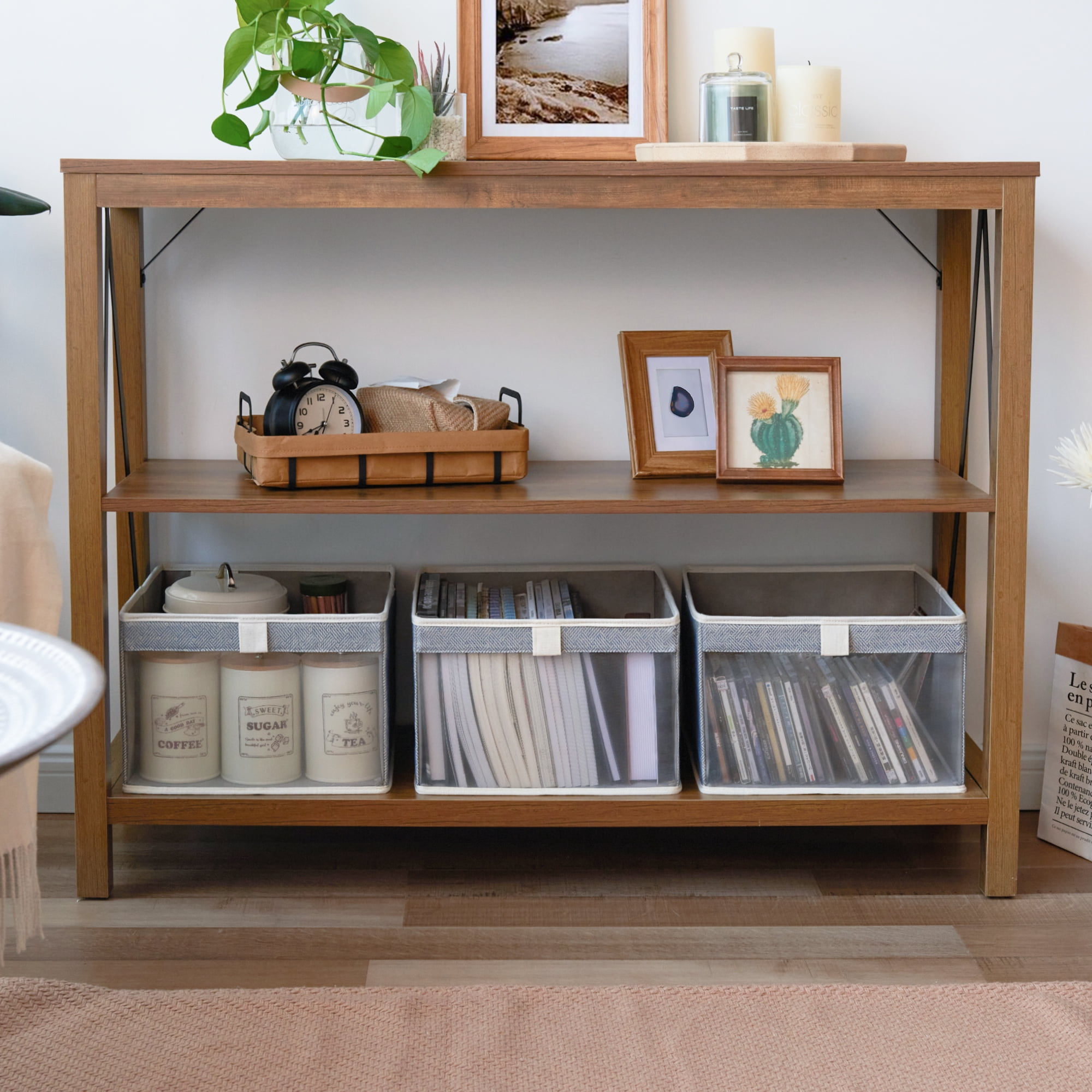 Foldable Storage Bins with PVC Window - Closet Organization - Walmart.com