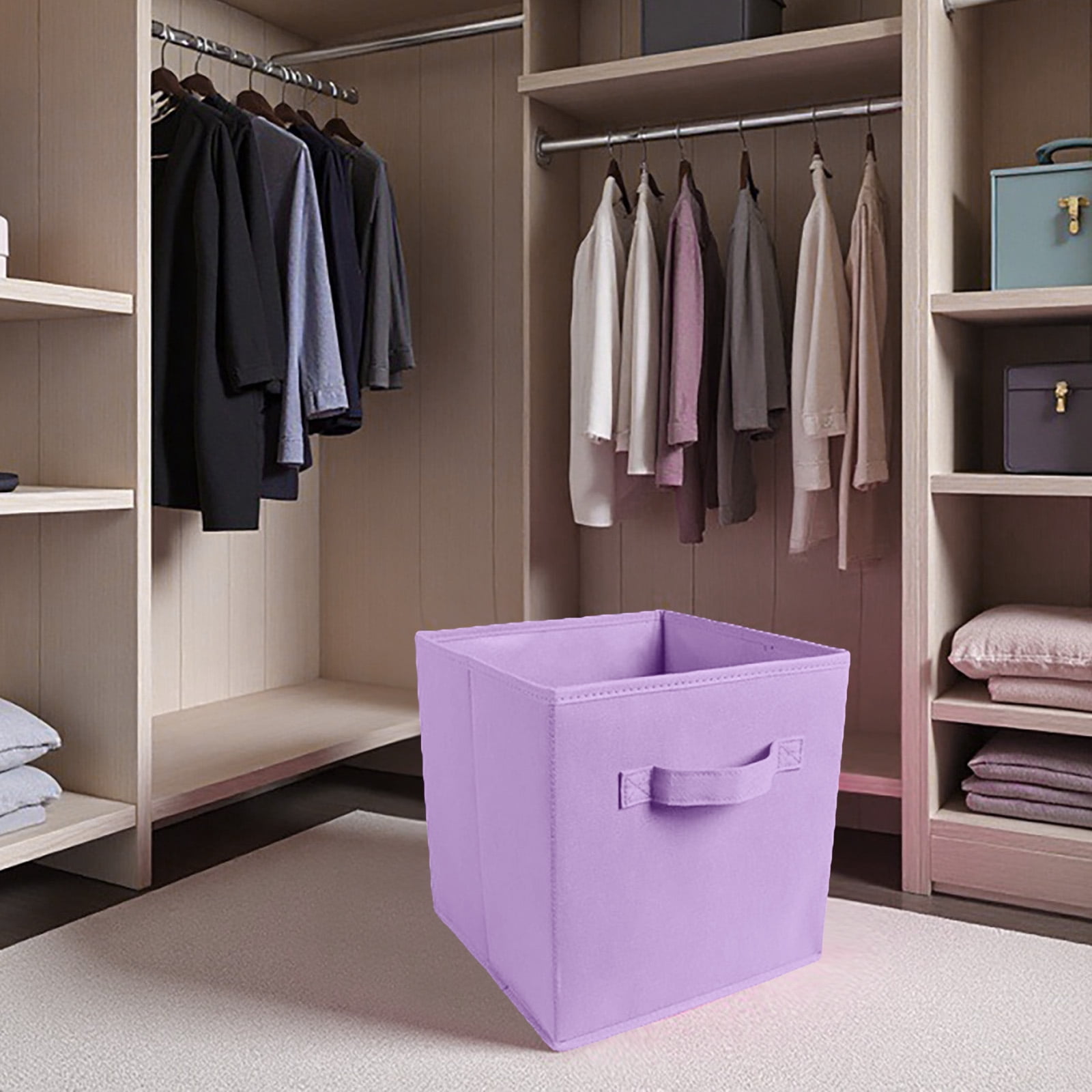 Foldable Storage Box With Handle, Foldable Fabric Storage Cubes and ...