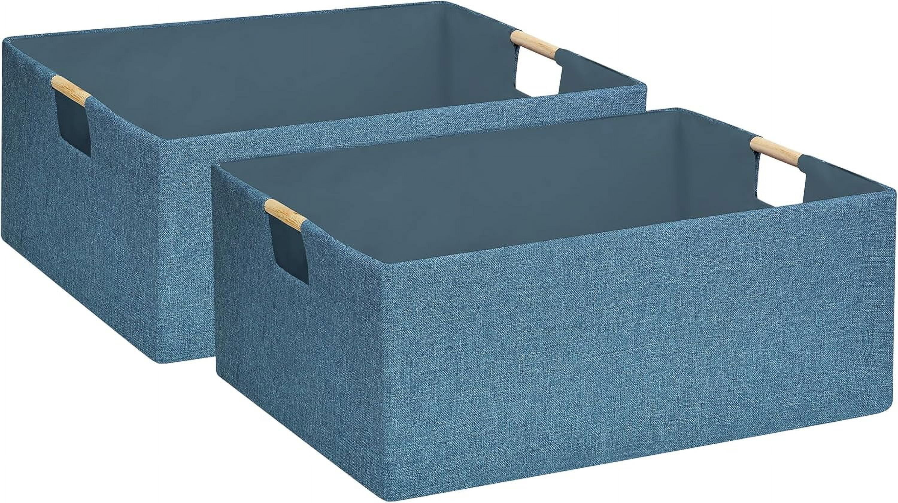 Foldable Storage Box with Handles | 16.9 Inch Collapsible Organizer for ...
