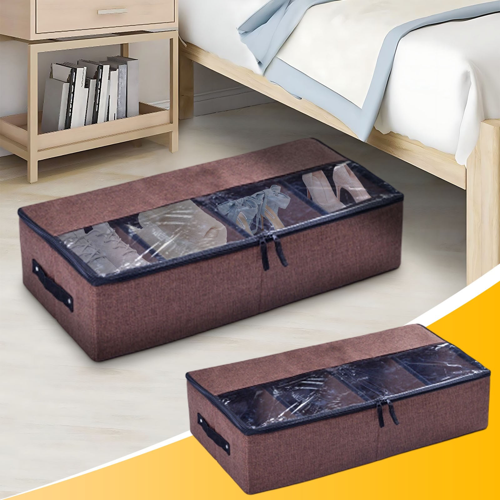 Foldable Storage Box, Kadlawus Foldable Shoe Storage Box, Multi ...