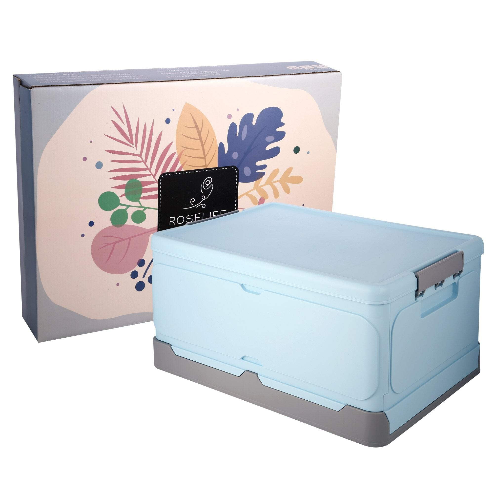 Foldable Storage Box, ROSELIFE Student Books Storage Box, 18.5" X 13.5 ...