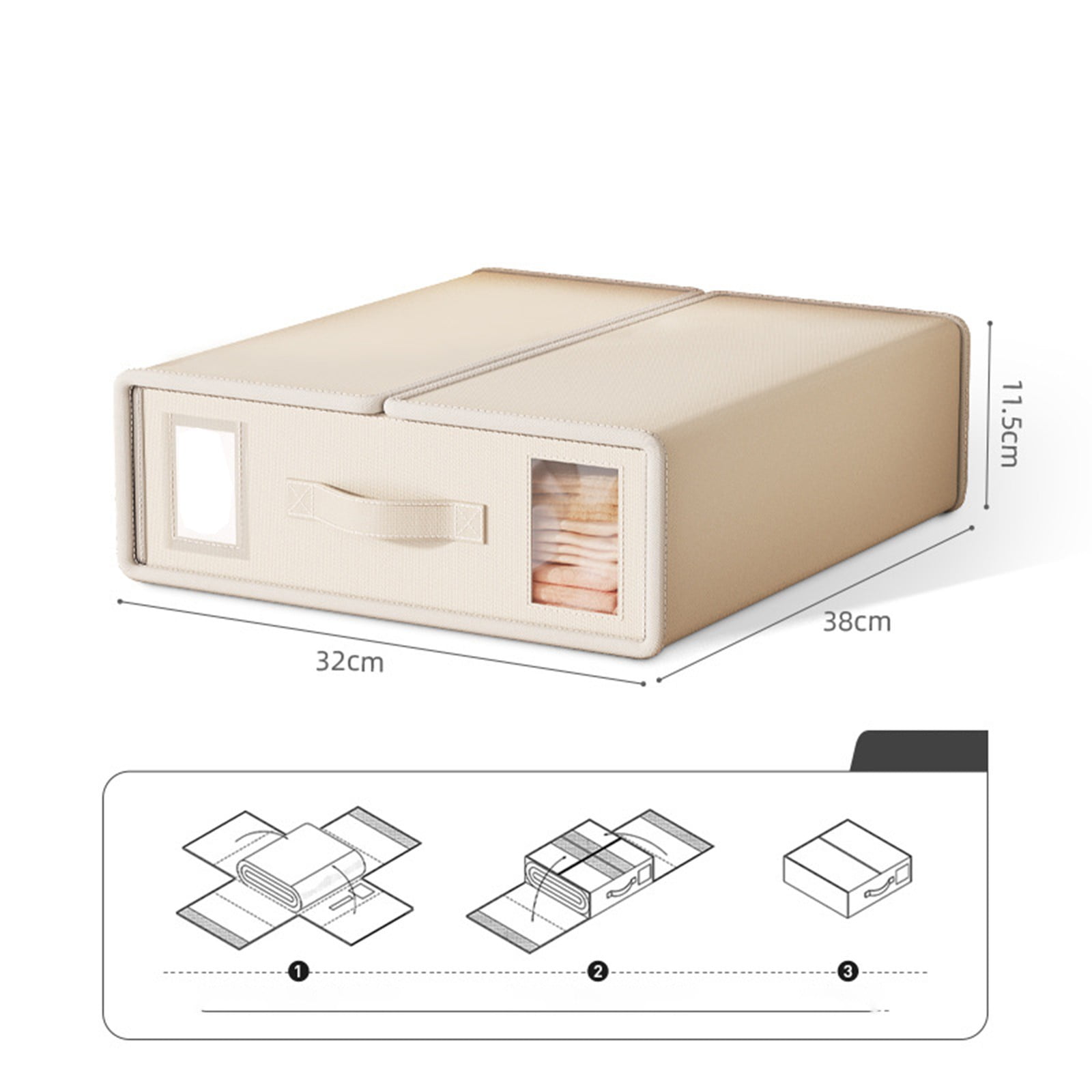 Foldable Storage Box for Bed Sheets and Quilt Covers, Four-Piece Set ...