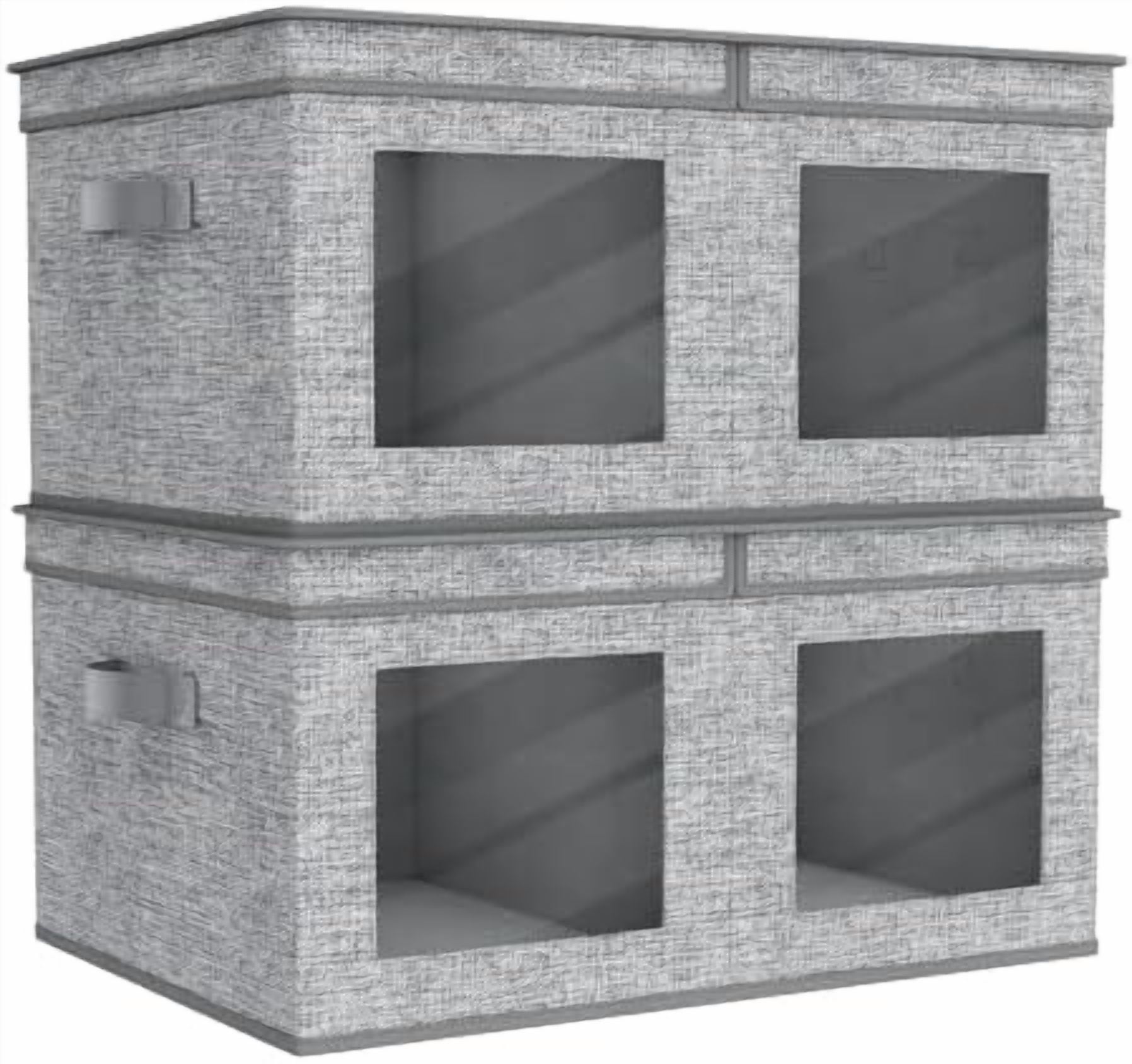 Foldable Storage Boxes [4-Pack] Large Collapsible Stackable Storage ...