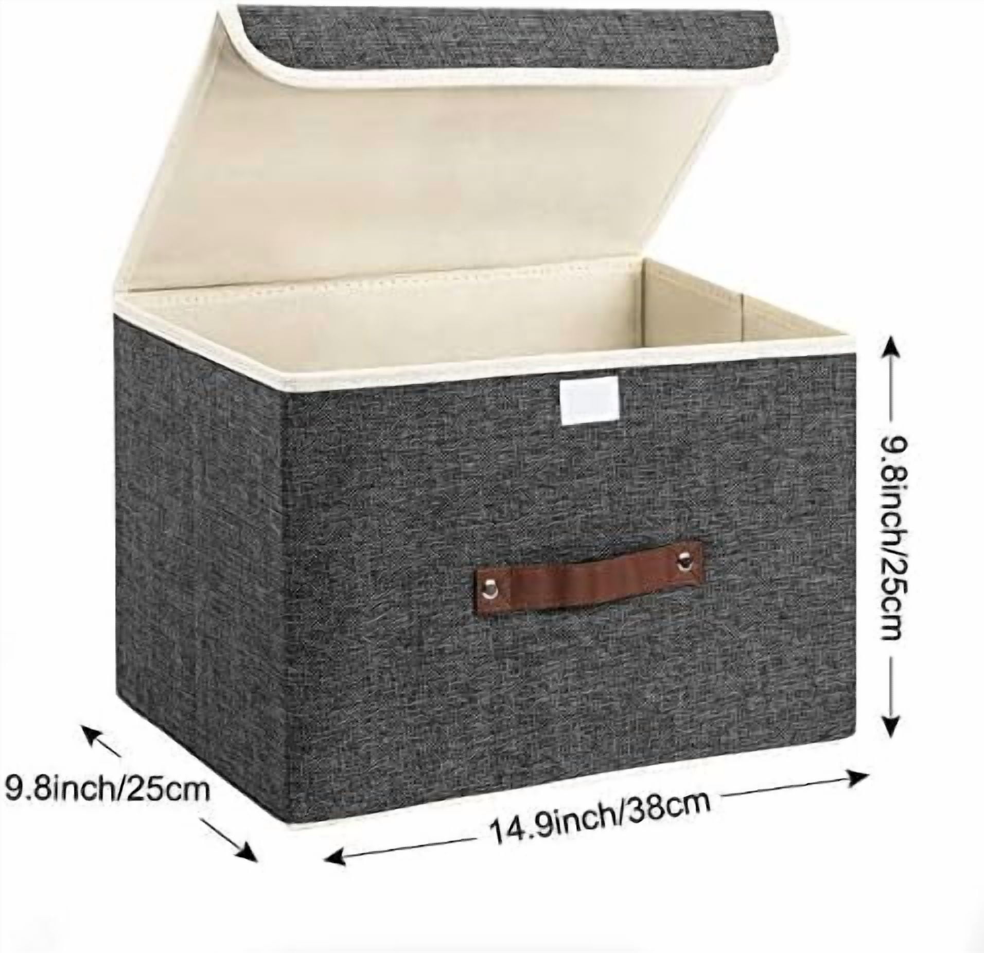 Foldable Storage Boxes with Lids 5 Pack Fabric Storage Bins with Lids ...