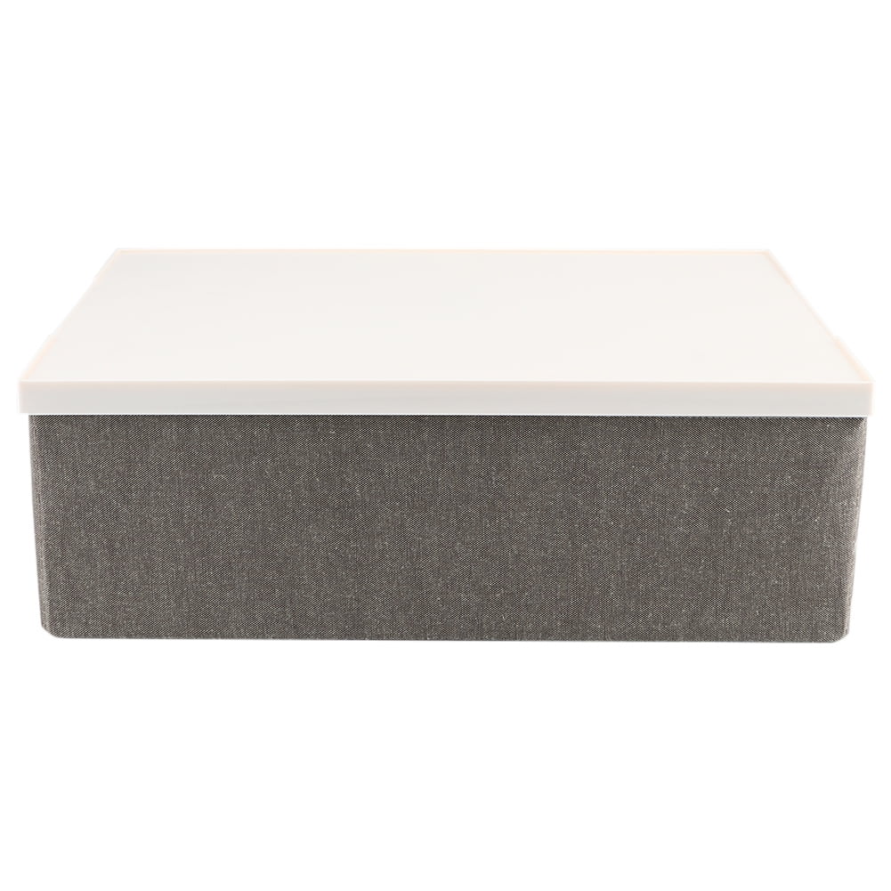 Foldable Storage Container with Lid - Khaki Closet Organizer Bin ...