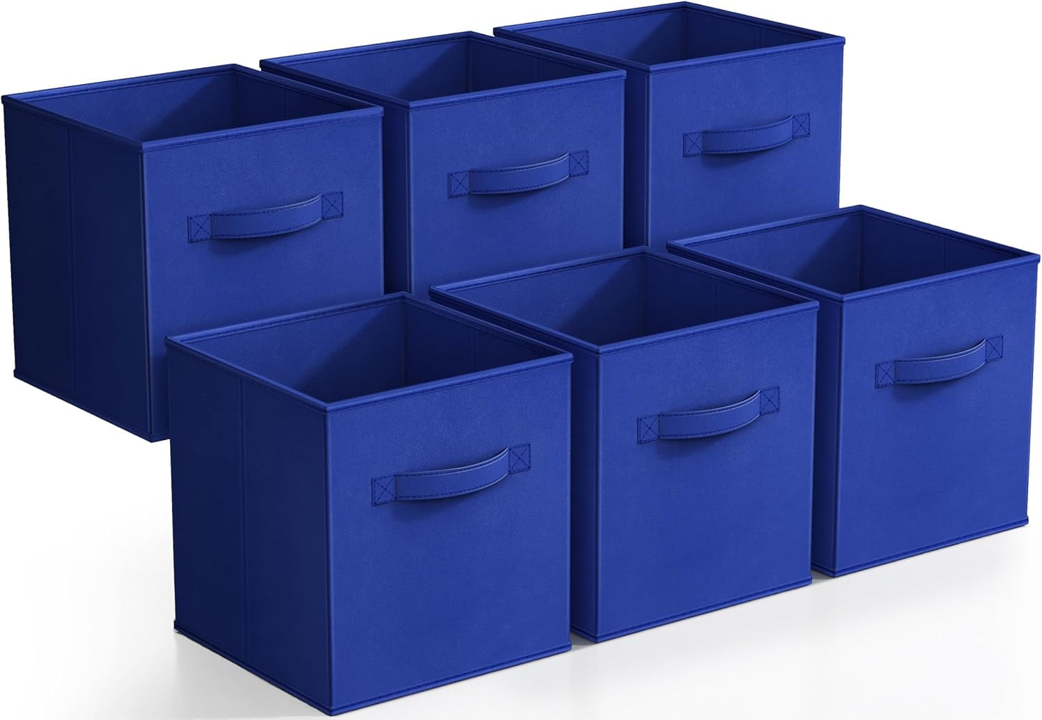 Foldable Storage Cubes - 6 Fabric Baskets for Organizing Pantry, Shelf ...