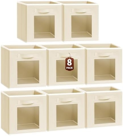 Foldable Storage Cubes - Cubby Storage Organizer with Window ...