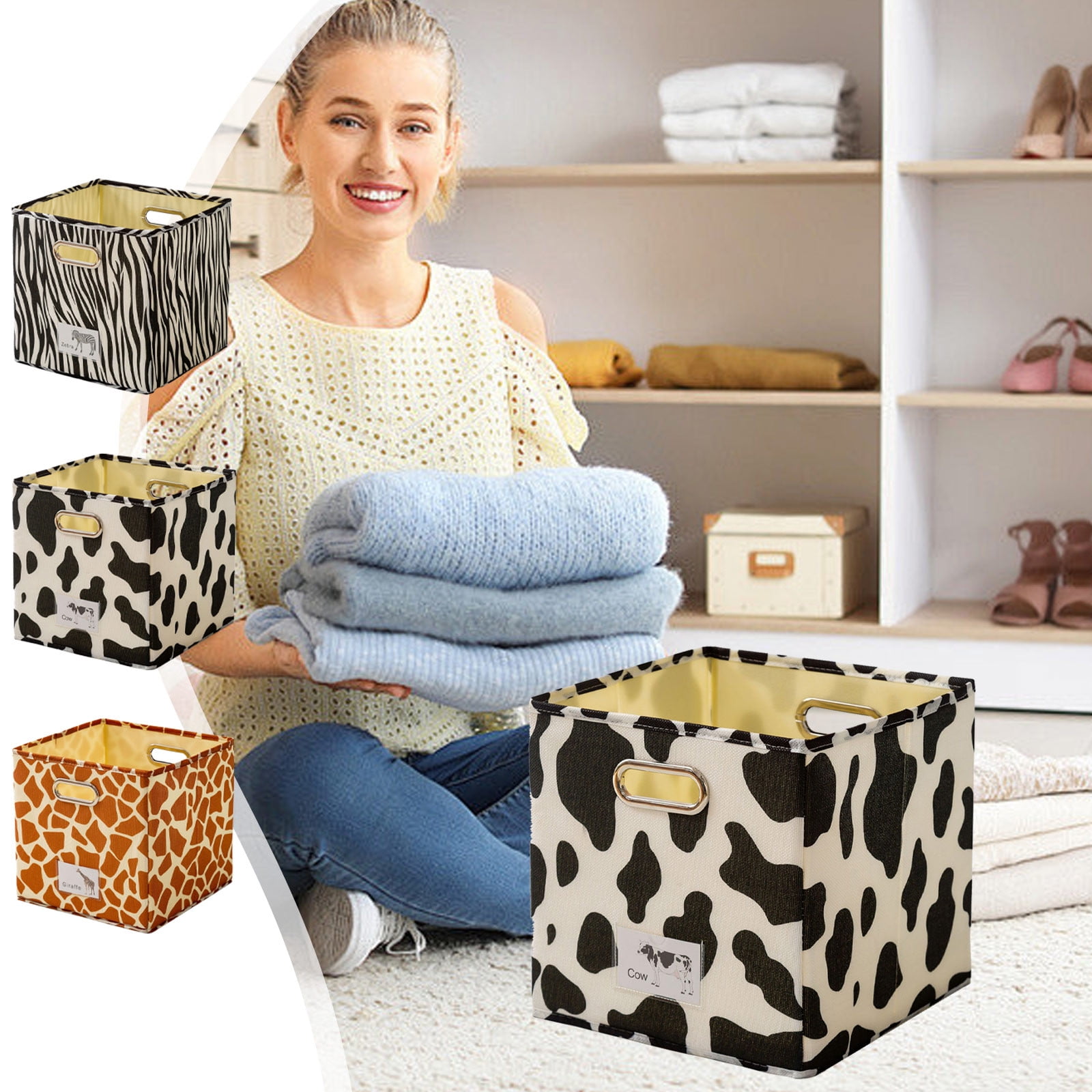 Foldable Storage and Organization, Storage Bins with Lids with Clear ...
