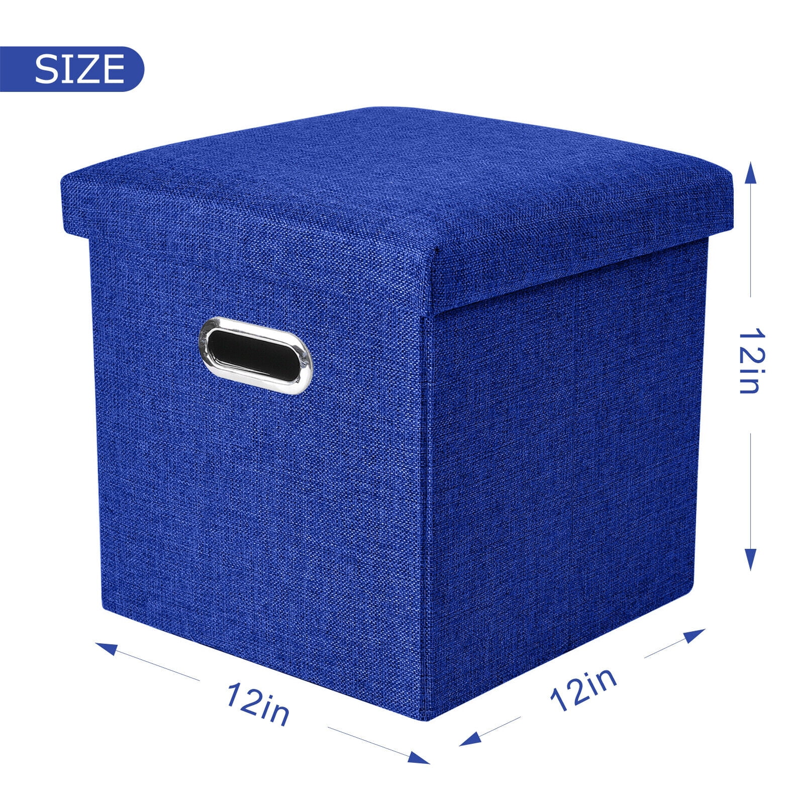 Foldable Storage Ottoman Collapsible Bench Stool Footrest Toy Chest ...