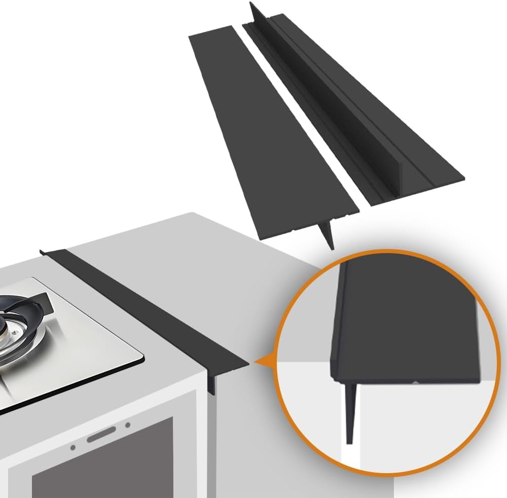 Foldable Stove Gap Filler Kitchen Counter Range Guards 25inch,Silicone Stove Gap Covers Electric ...