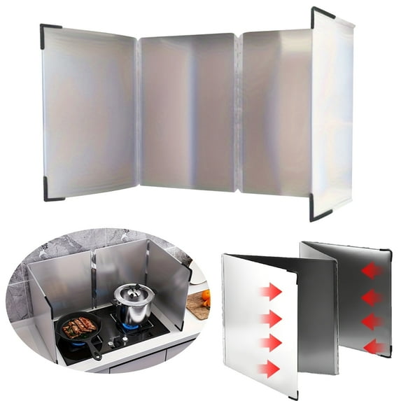 Foldable Stove Splatter Guard Grease Shield Nonstick Oil Stove Splash ...