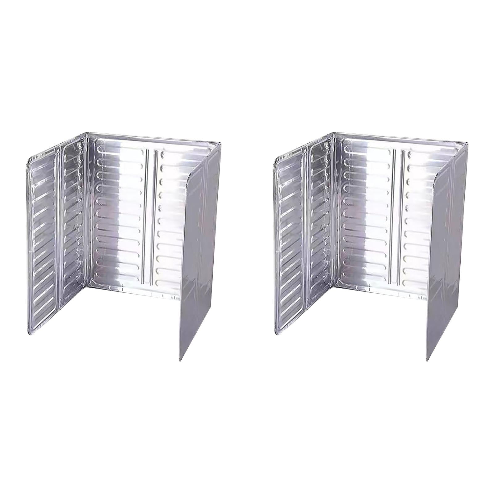Foldable Stove Splatter Guard - Heavy Duty Aluminum 3-Way Grease Shield ...