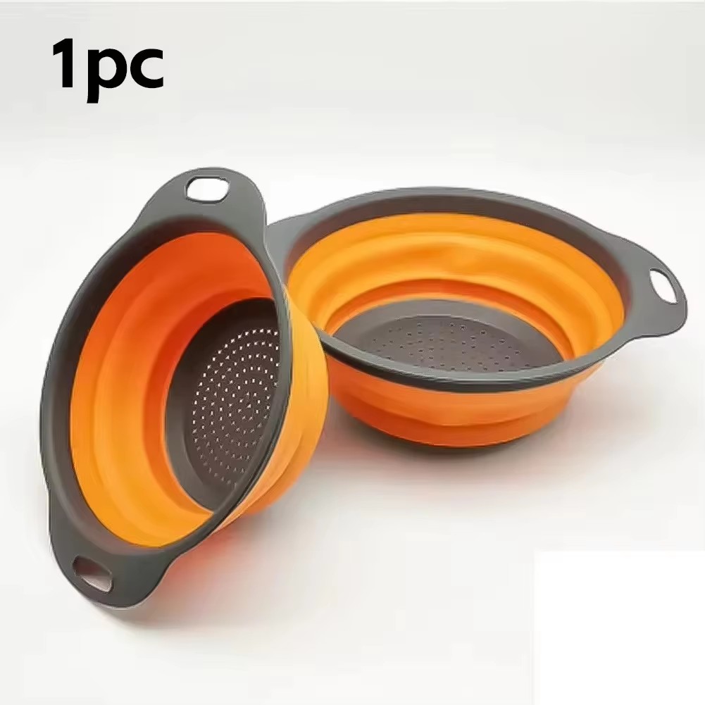Foldable Strainer Fruit Vegetable Washing Basket Colander Dish Drainer ...