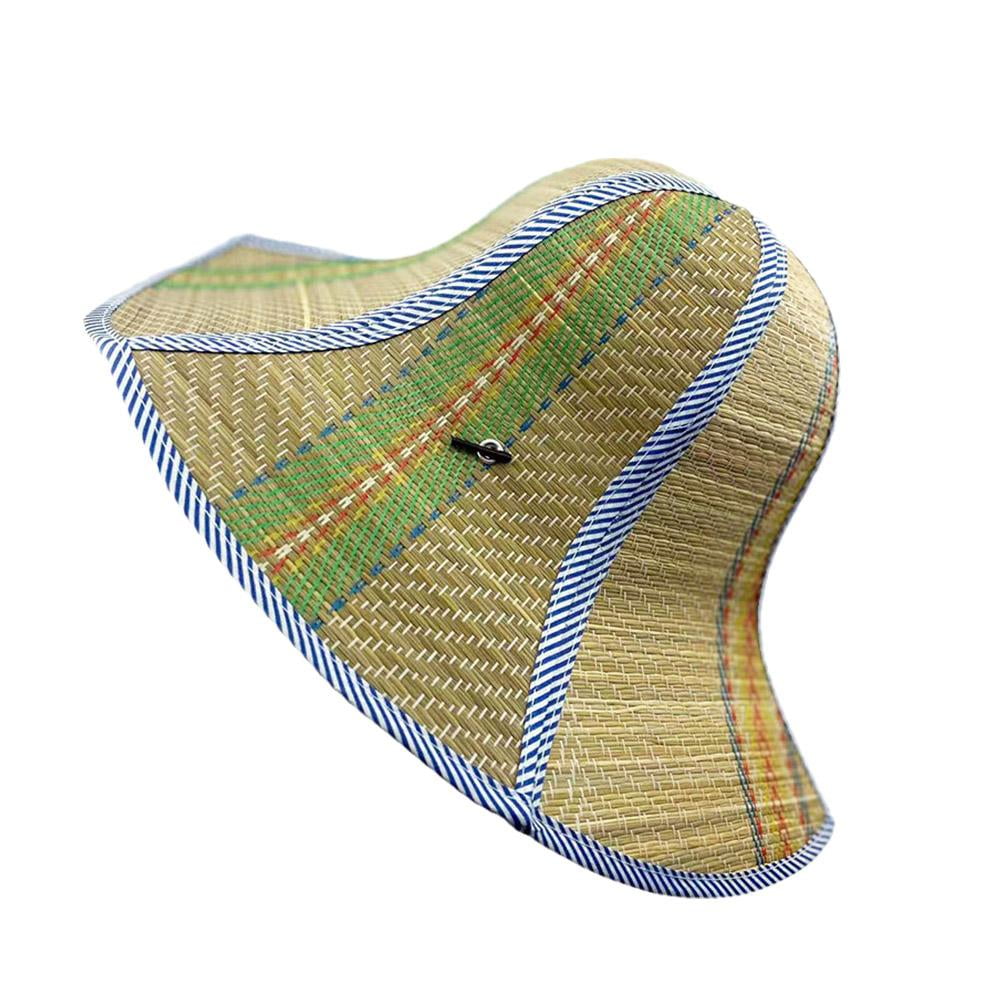 Foldable Straw Hat,isex Fishing S Fan Summer Cool Floppy Wide Brim ...