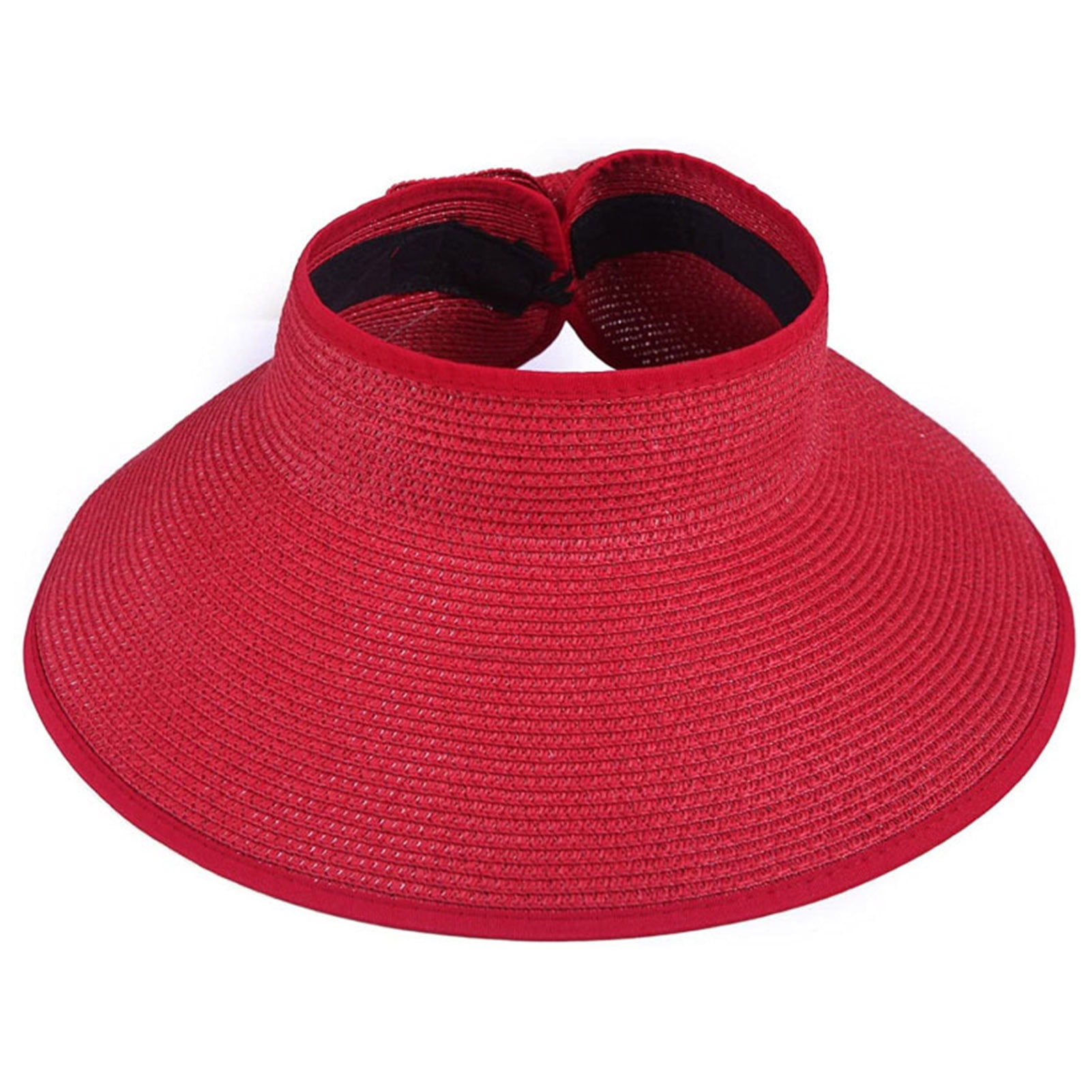 Foldable Straw Sun Visors for Women, Sun Protecetion Wide Brim Sun Hats ...