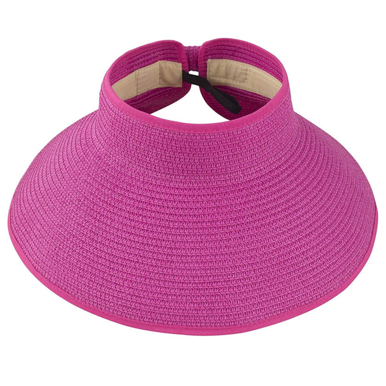 Foldable Straw Sun Visors for Women, Sun Protecetion Wide Brim Sun Hats ...
