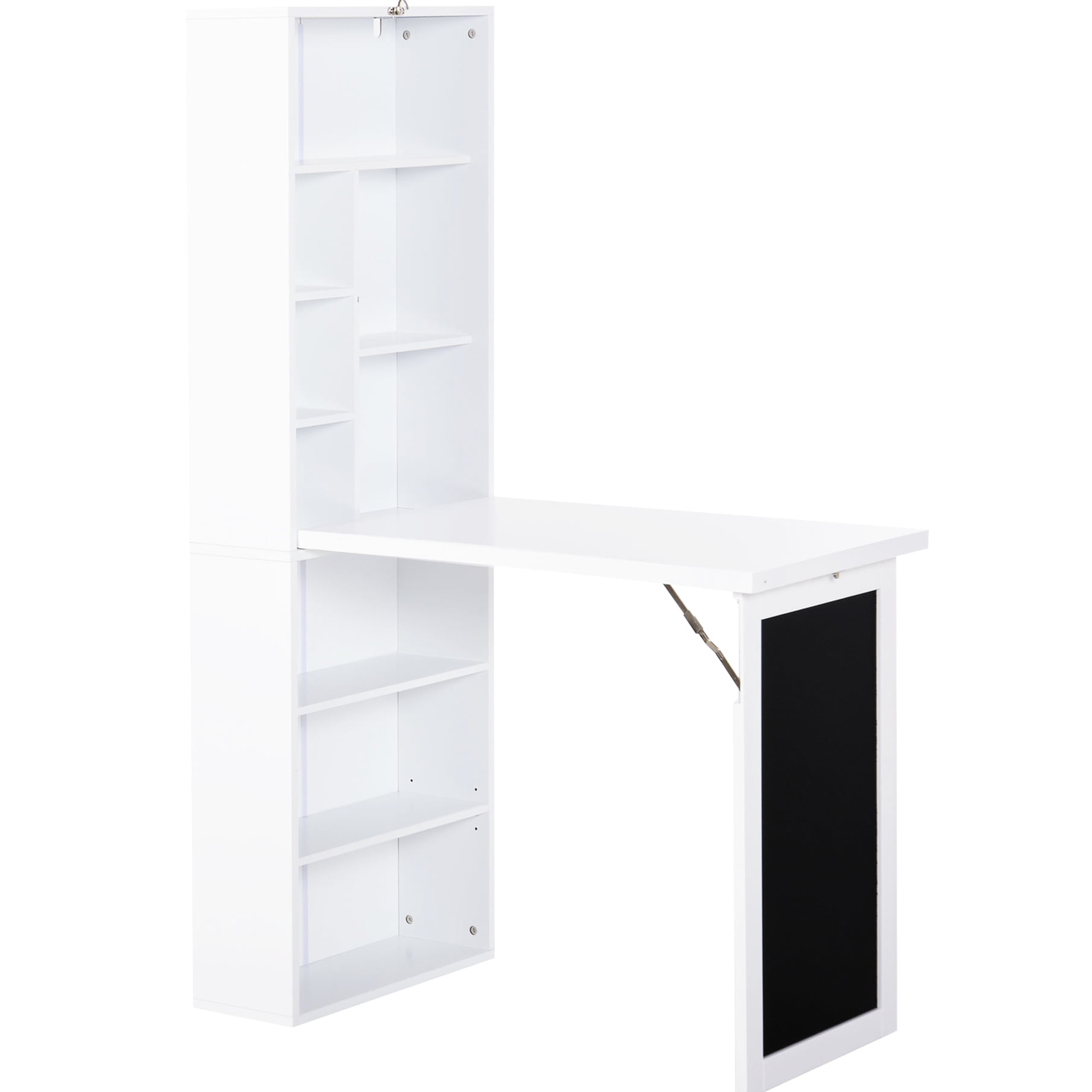 Foldable Study Table with Shelf and Blackboard for Compact Home Areas ...
