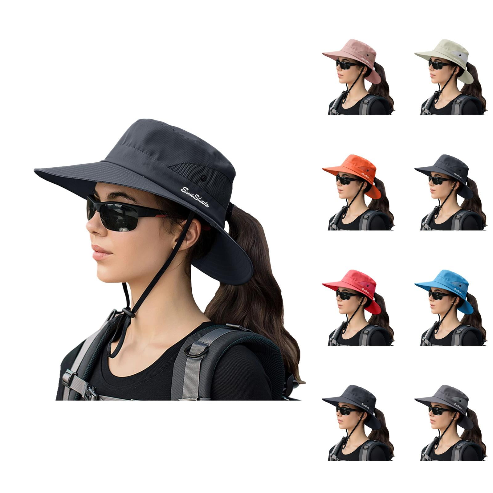 Foldable Sun Hats for Women – UV Protection Bucket Hat with Mesh Panel ...
