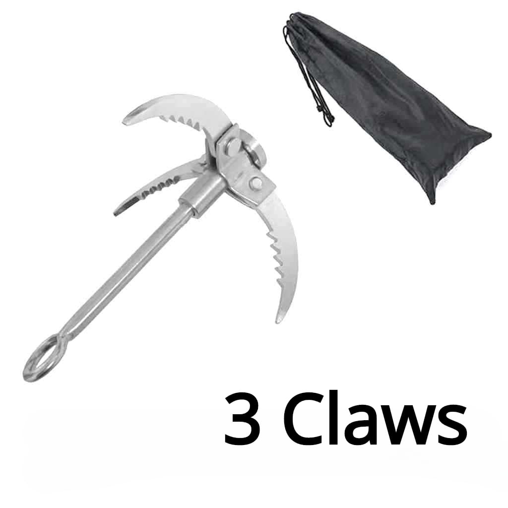 Foldable Survival Grappling Hook 3/4 Claws Climbing Claw Stainless ...