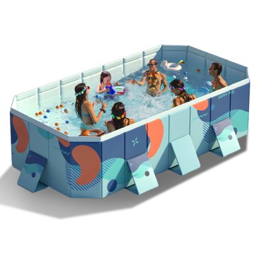 Hurber Durable Portable Foldable Pool for Adults & Kids, Light Blue ...
