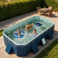Foldable Swimming Pool,Outdoor Non-Inflatable Adults and Kids Swimming ...