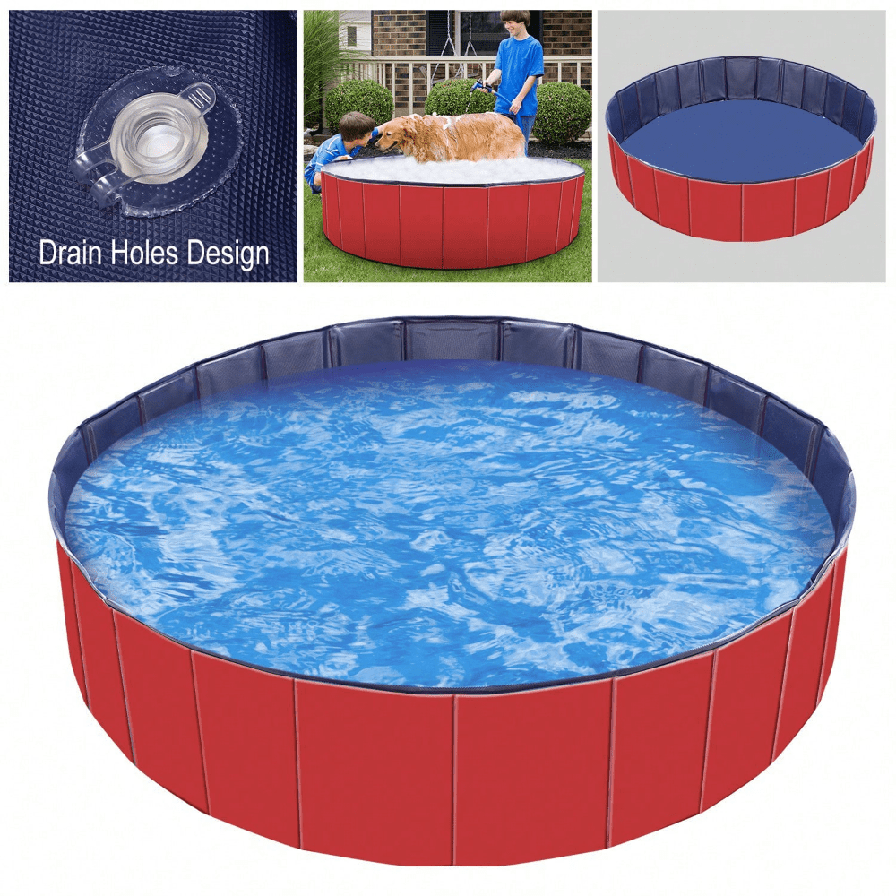 Foldable Swimming Pool PVC Swim Pool Bathing Tub Playmat Pools - Walmart.com