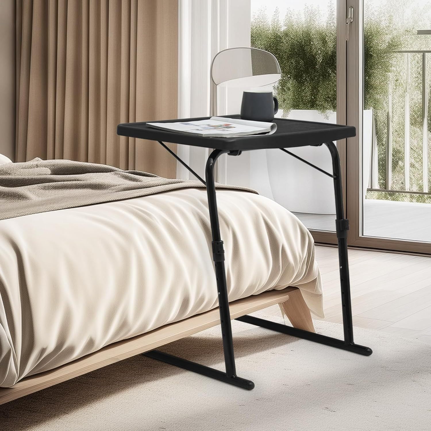 Foldable TV Tray Table, Portable Partiestable and Laptop Square Small ...