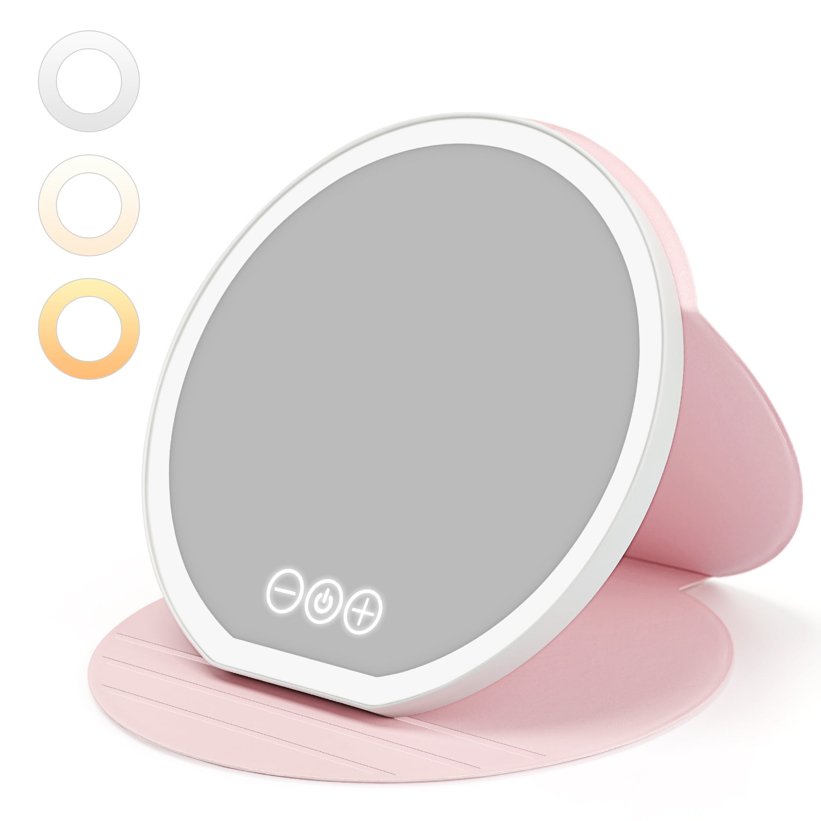 Foldable Table Makeup Mirror, Desk Lighted Vanity Mirror for Travel ...