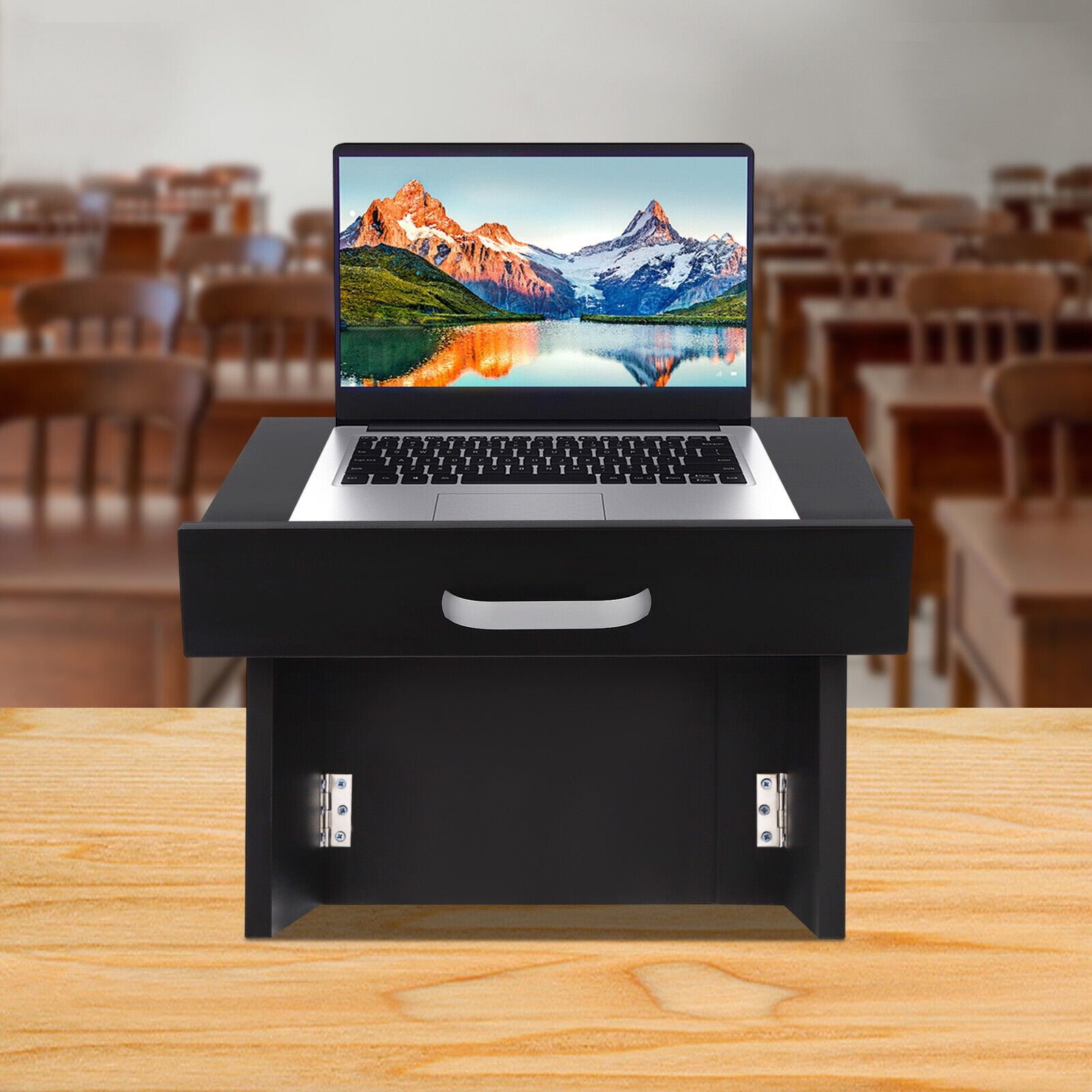 Foldable Tabletop Platform Wooden Teacher Presentation Podium Stand ...