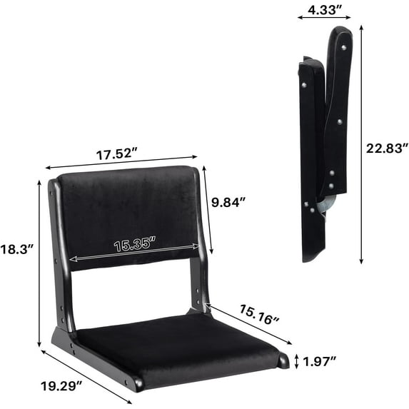 Foldable Tatami Chair, Upholstered Japanese Style Floor Seat, Wood ...