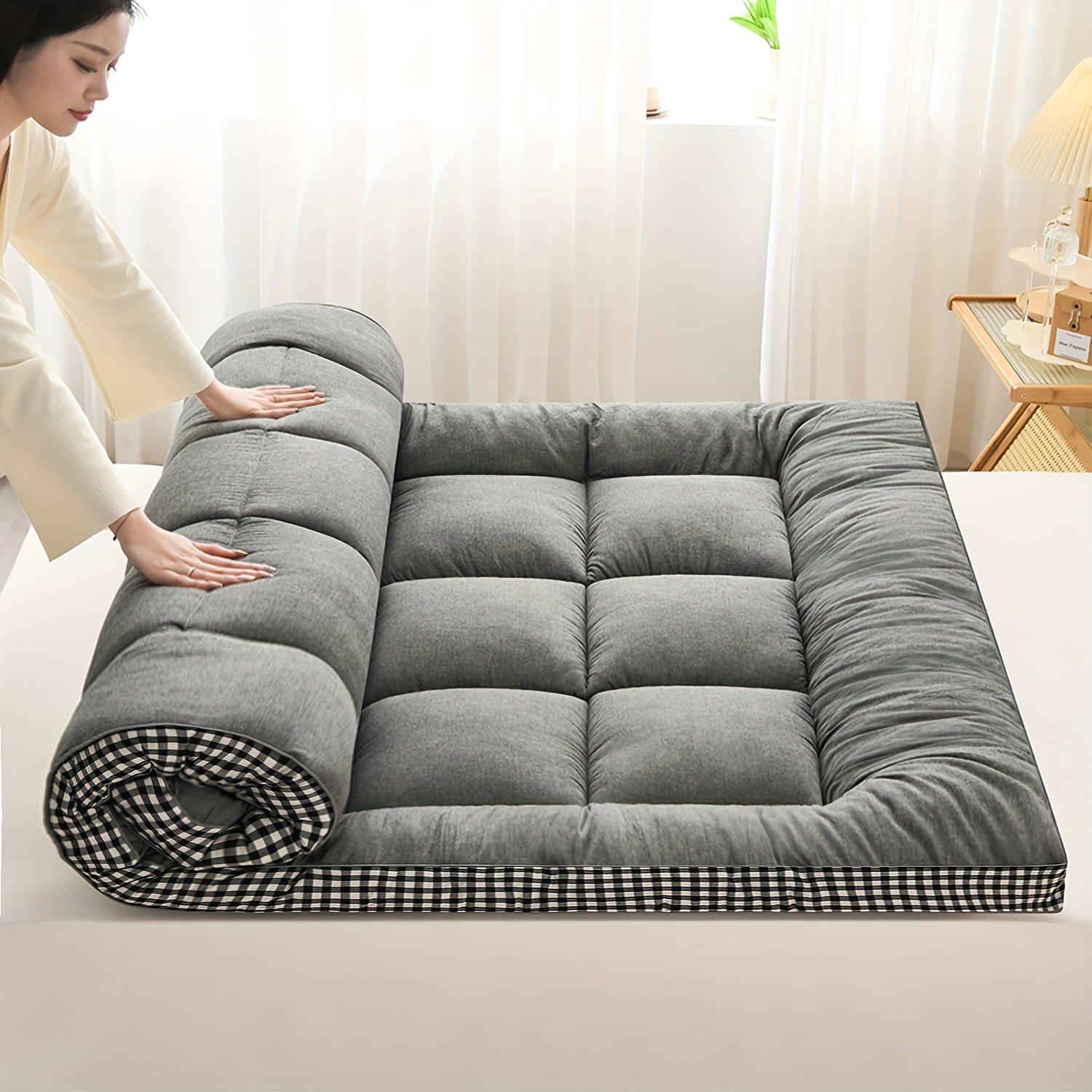 Foldable Tatami Mat Futon Mattress: Portable Floor Bed with Adjustable ...