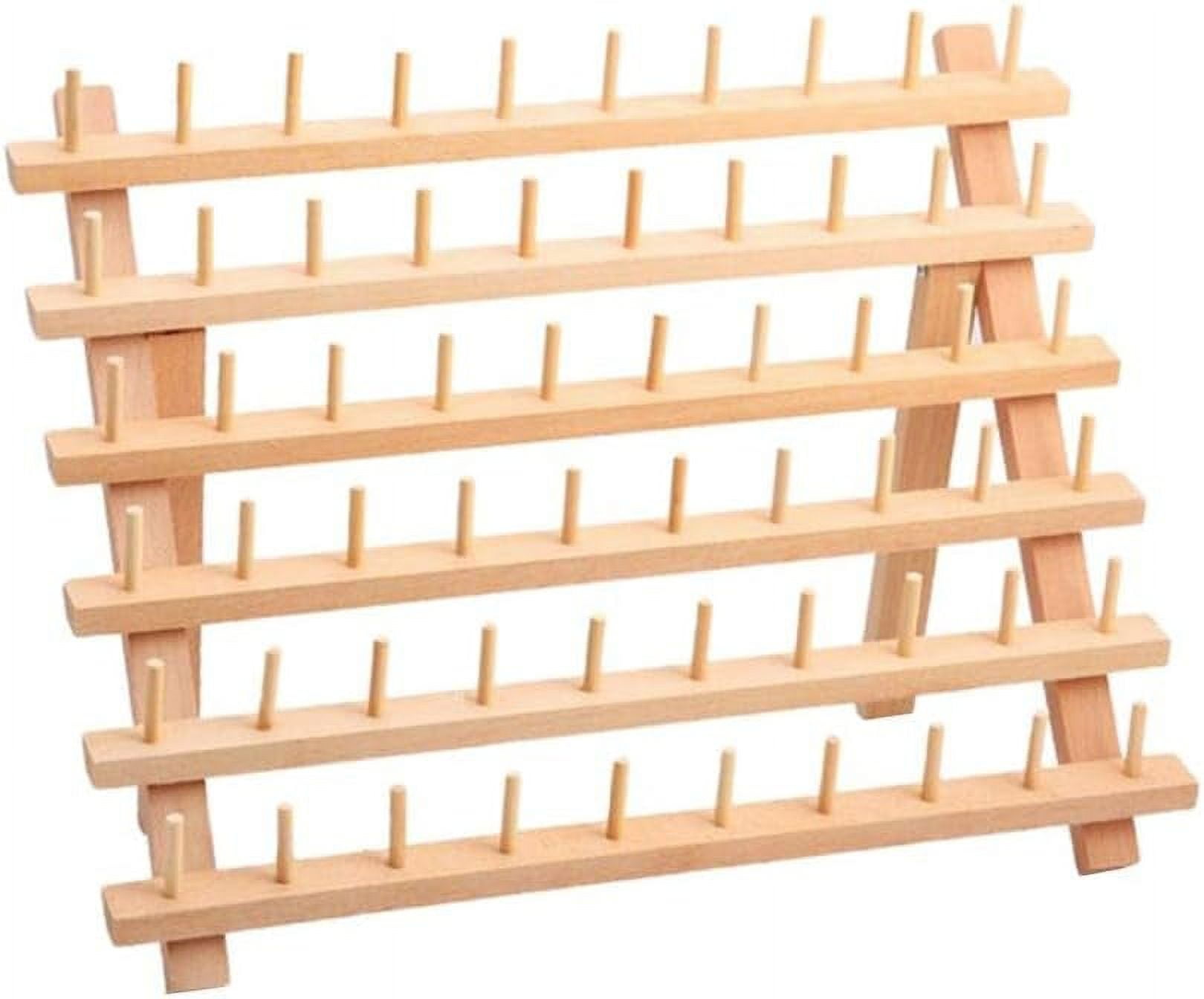 Foldable Thread Rack Wood Thread Holder 60 Spool Thread Wooden Storage ...