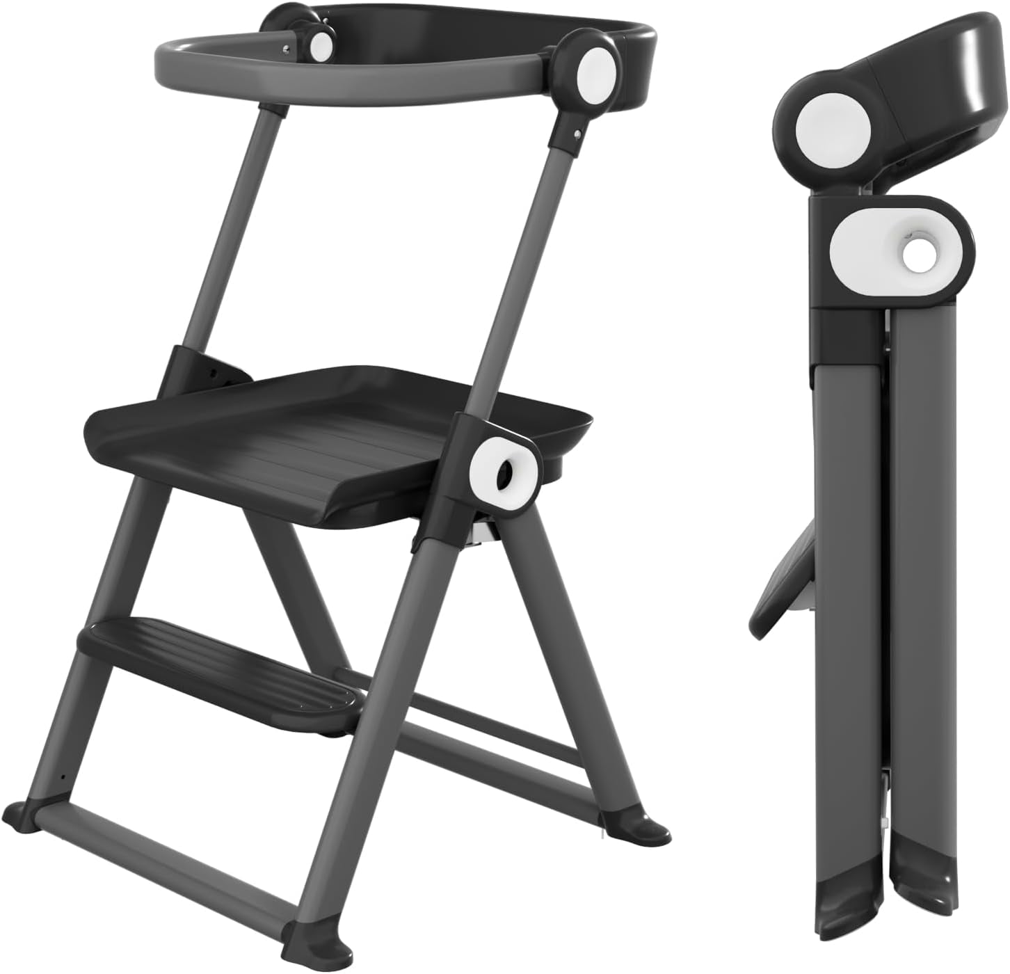 Foldable Toddler Tower, Easy to Fold Toddler Step Stool, Space-Saving ...