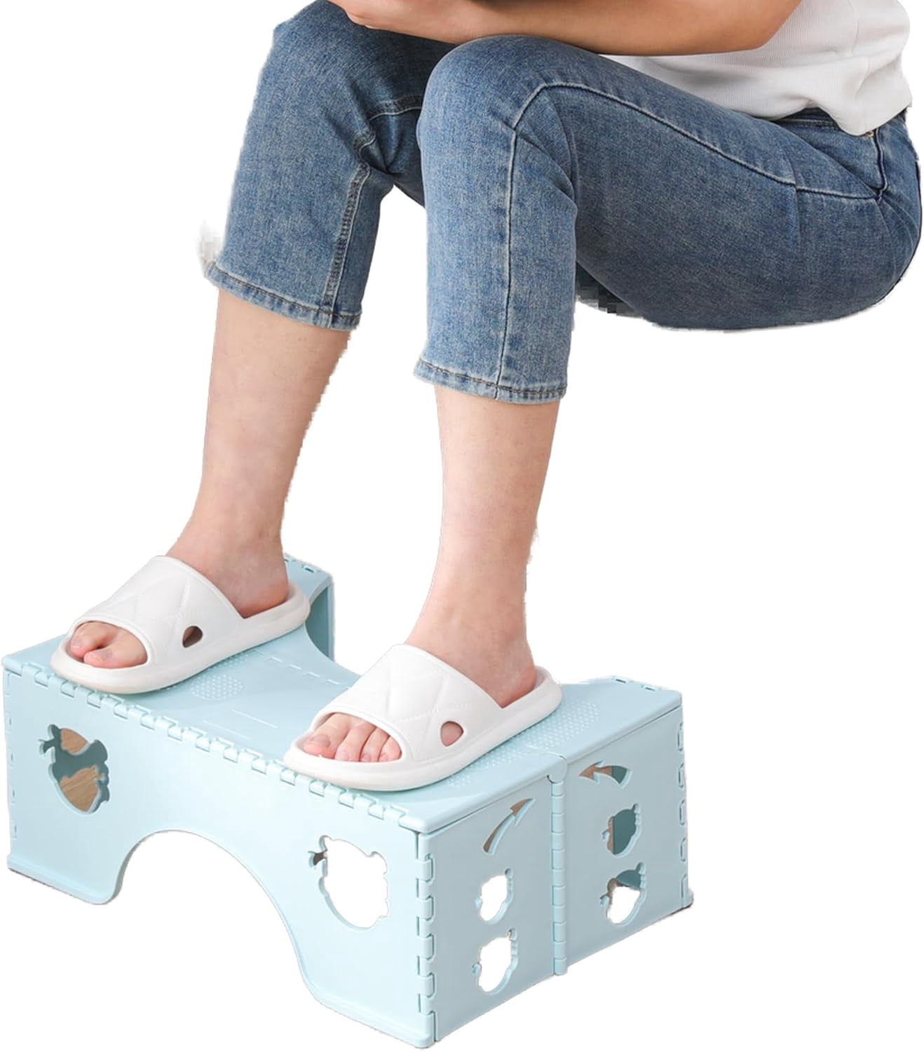Foldable Toilet Stool, 7inches Healthy Bathroom Squatting Posture Poop ...
