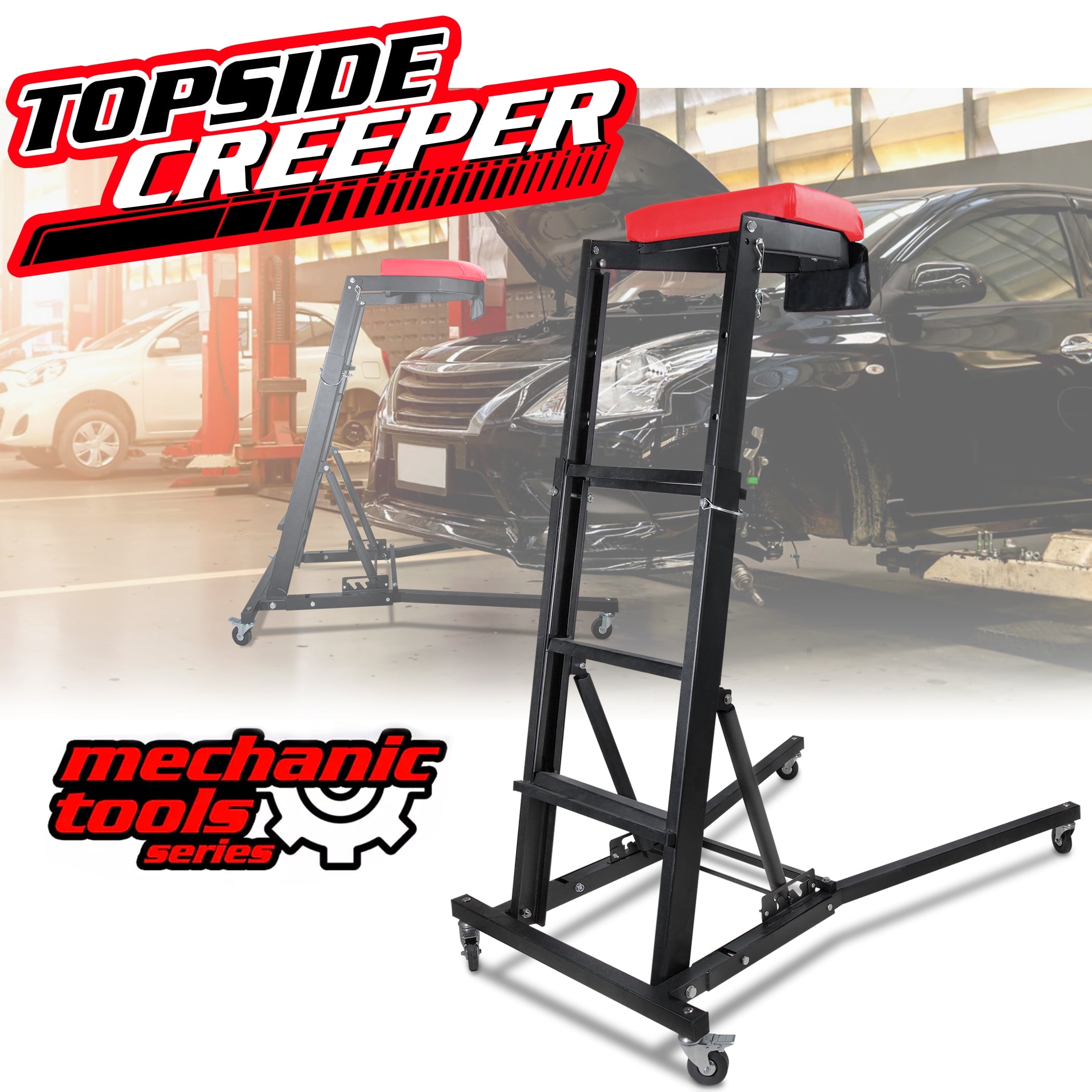 Foldable Topside Creeper, Automotive Engine Creeper with 45”-66 ...