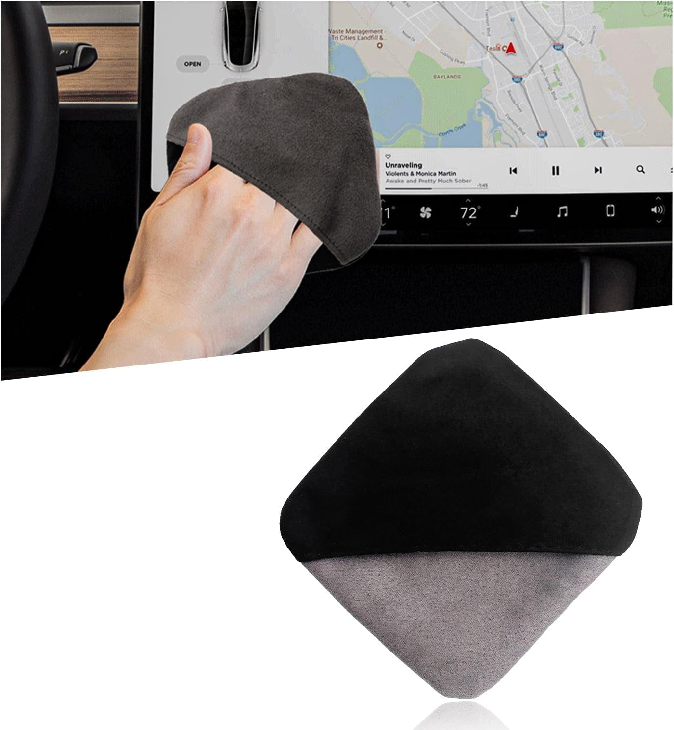 Foldable Touch Screen Cleaner Cloth 4.13 Inch Microfiber Pad for ...